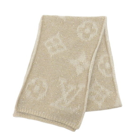 Louis Vuitton | Accessories | Louis Vuitton Louis Vuitton Mohair Nylon Monogram Sequin Muffler ...